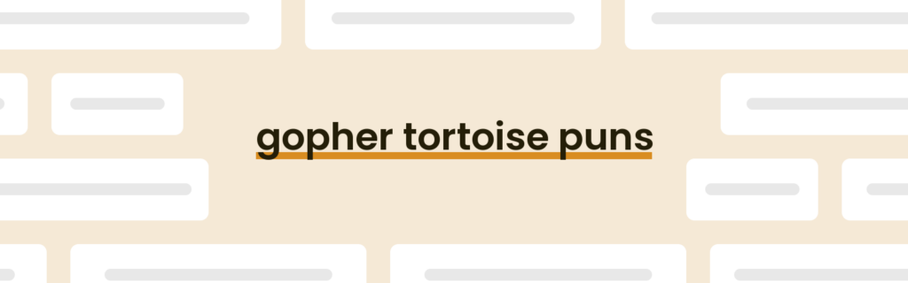 21 Best Gopher Tortoise Puns for 2025 [Updated October] - PunPress